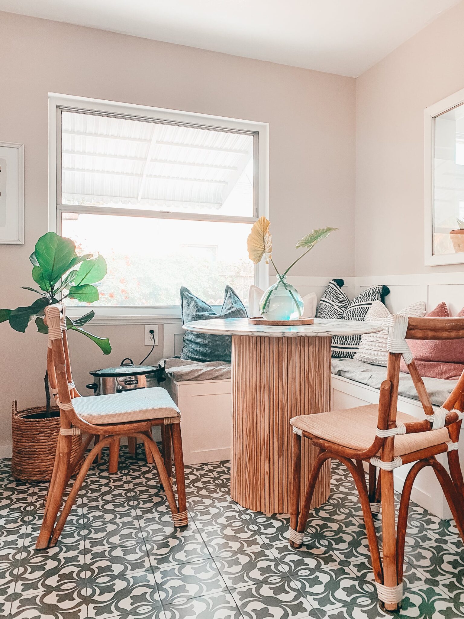 DIY Wood Slat Drum Table Base | How-To - Blushing Bungalow | So Cute ...