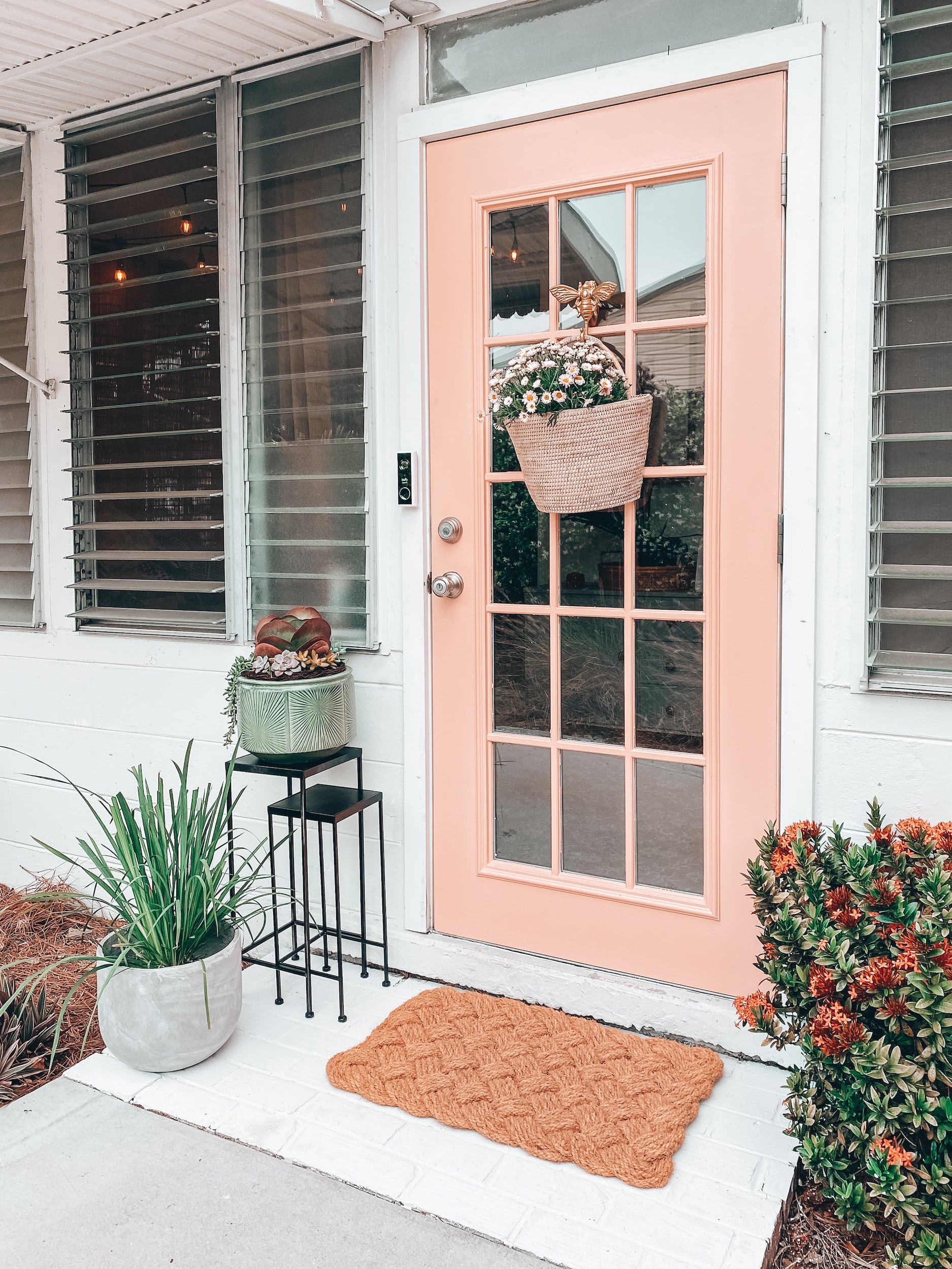 Pink Front Door - New Wireless Security System with Cameras