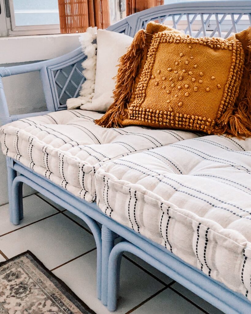 Painted Vintage Rattan Sofa Furniture - Blushing Bungalow | So Cute You ...