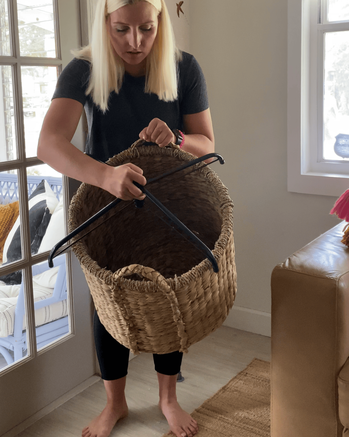 How to Put a Christmas Tree in a Basket - Blushing Bungalow | So Cute ...
