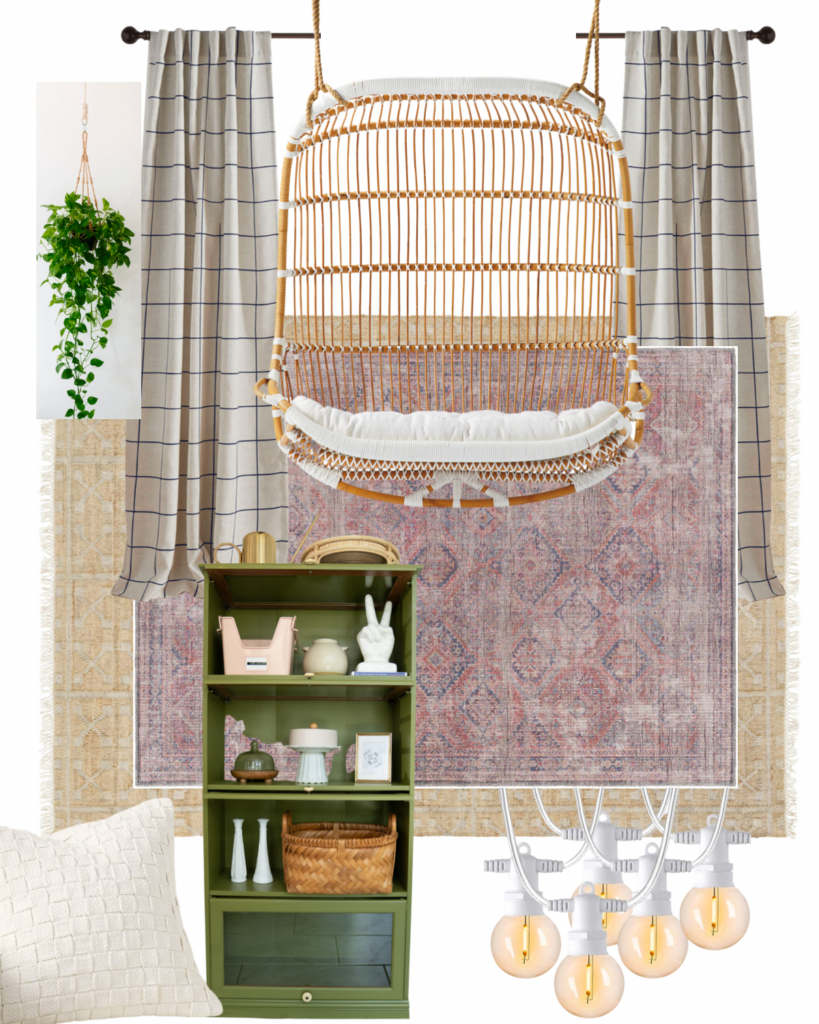 Screened in Porch with Hanging Chair - Blushing Bungalow | So Cute You ...