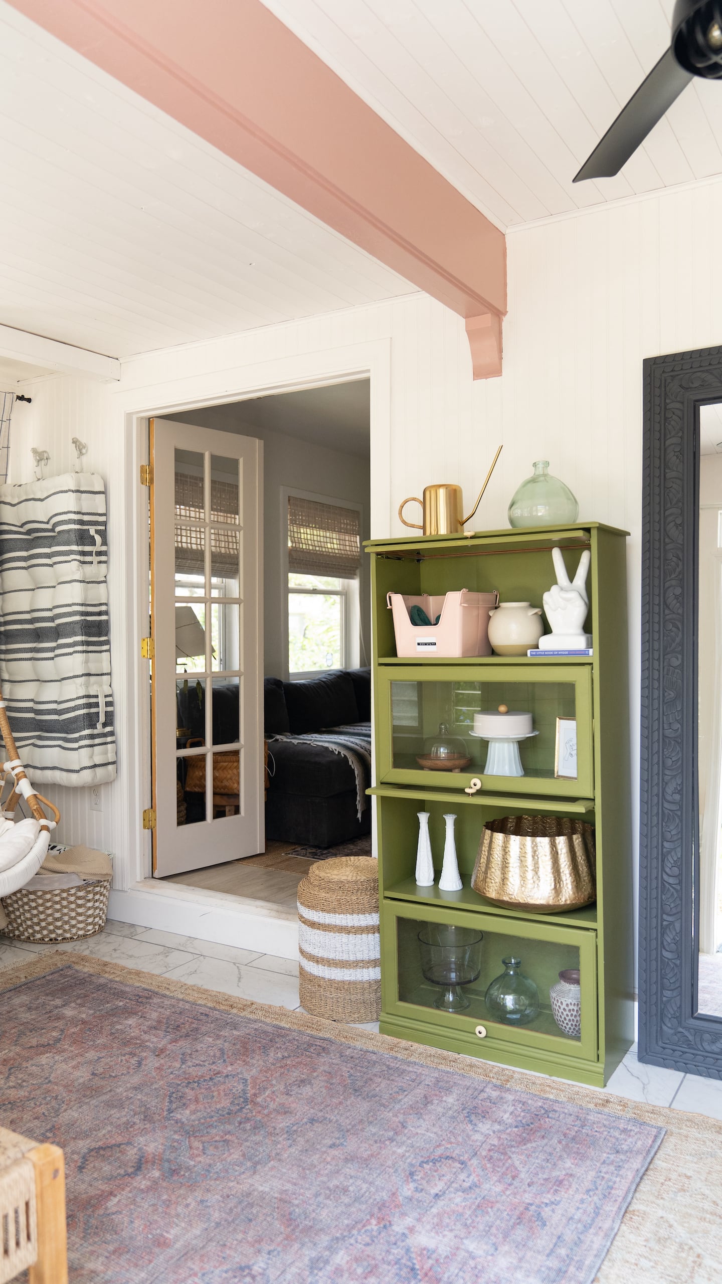 Coastal Enclosed Porch with Windows - Blushing Bungalow | So Cute You ...