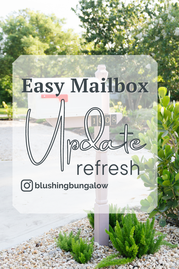 DIY Mailbox Project Makeover - Blushing Bungalow | So Cute You'll Blush ☺️