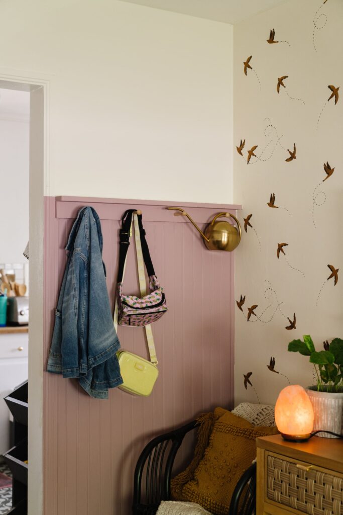 Purple Beadboard Wall Paneling - Blushing Bungalow | So Cute You'll ...
