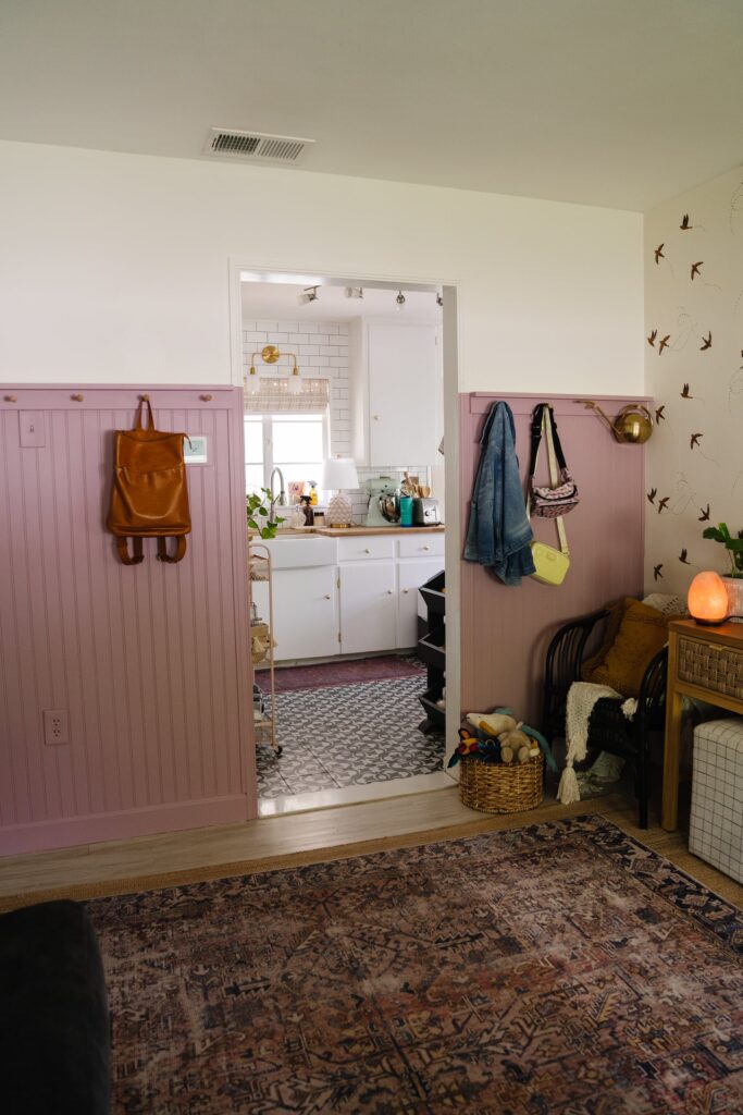 Purple Beadboard Wall Paneling - Blushing Bungalow | So Cute You'll ...