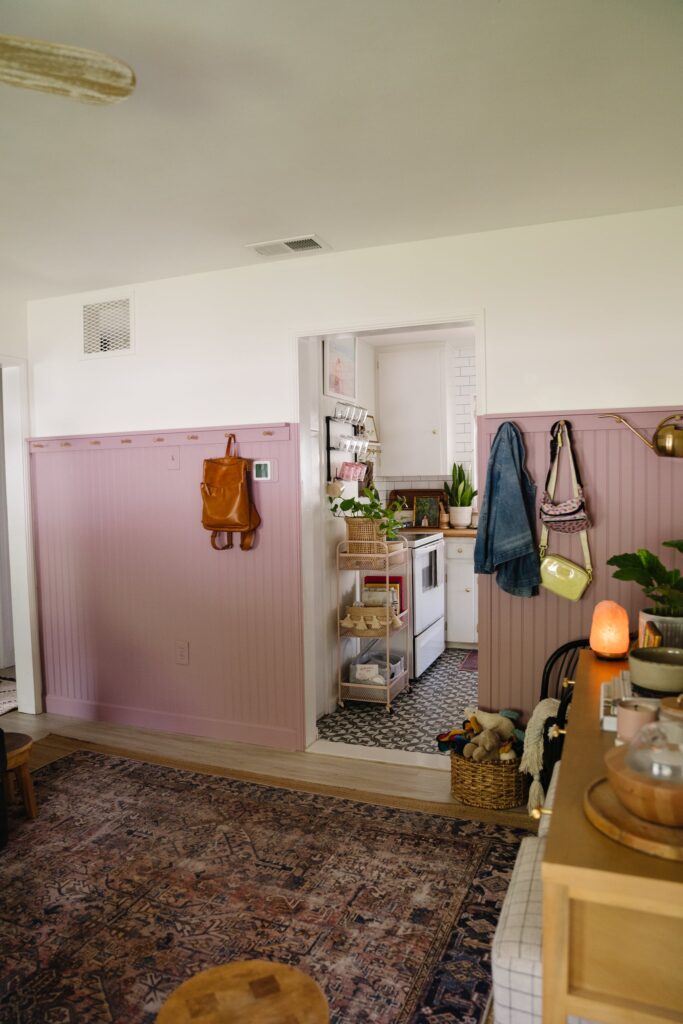 Purple Beadboard Wall Paneling - Blushing Bungalow | So Cute You'll ...