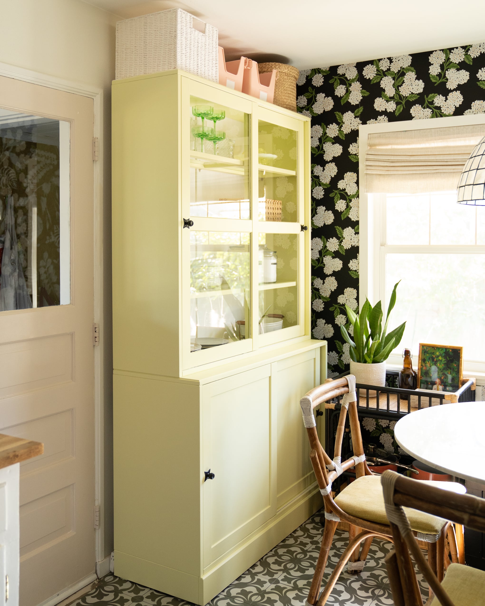Key Lime Painted Ikea Havsta Cabinet - Blushing Bungalow | So Cute You ...