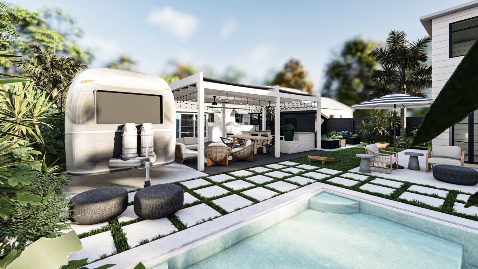 Small House Big Backyard Outdoor Transformation Plans - Blushing ...