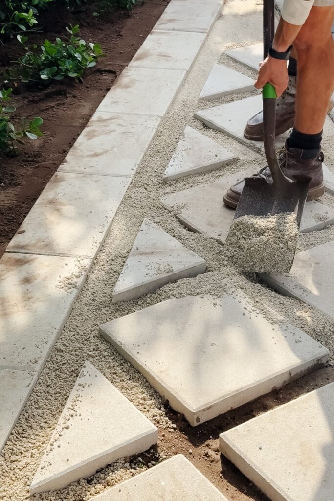 DIY Diamond Paver and Turf Walkway - Blushing Bungalow | So Cute You'll ...