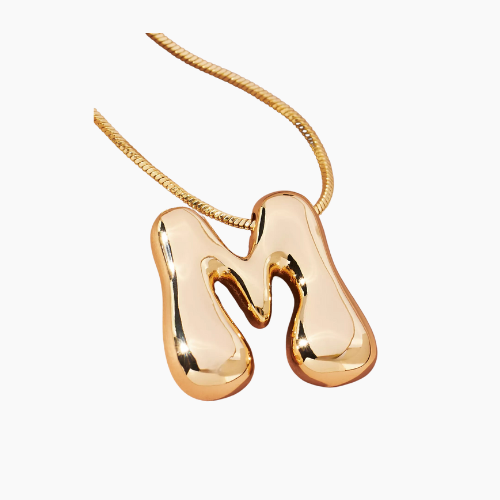 Bubble Letter Monogram Necklace - Blushing Bungalow | So Cute You'll ...